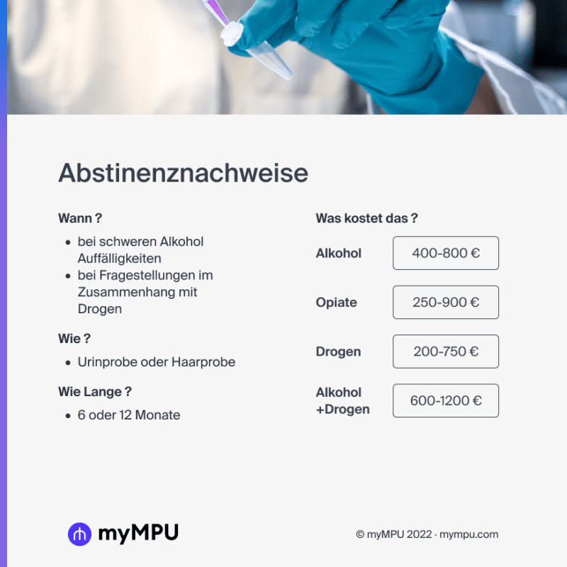Mpu Mit 6 Monate Abstinenznachweis Bestanden